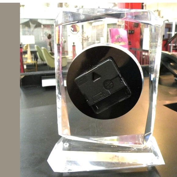 Other | Mid Century Modern Mirrored Lucite Clock Mcm | Poshmark